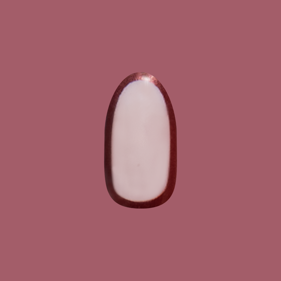 Cocoa Chrome Outline - Press-On | Medium | Oval – Olive and June
