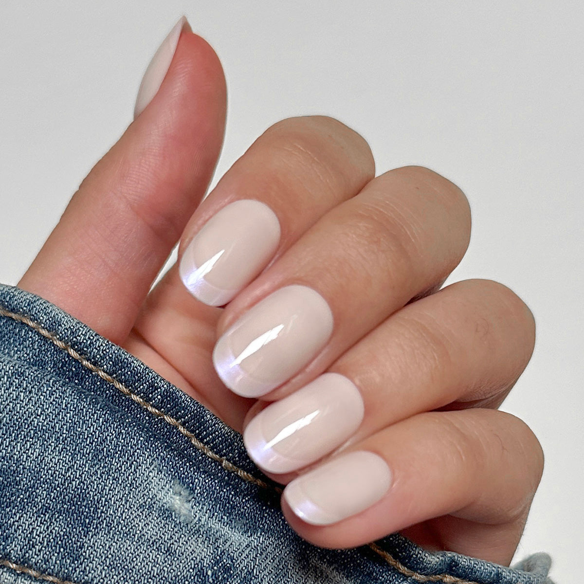 Glazed French | Short | Round - Tab Press-On – Olive and June