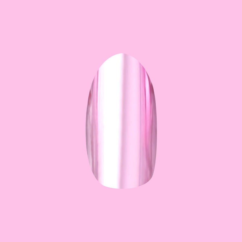 Pink Mirror Chrome - Press-On | Medium | Oval – Olive and June