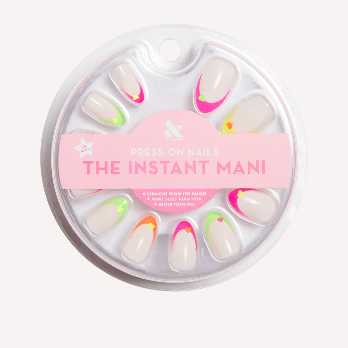 Neon Heart French | Almond | Medium – Olive and June